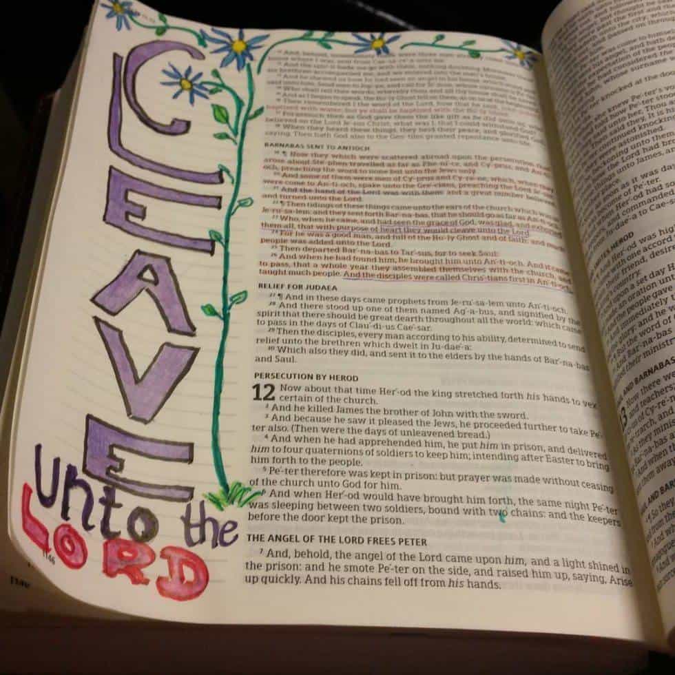 Examples of Bible Journaling Art - His Unmeasured Grace
