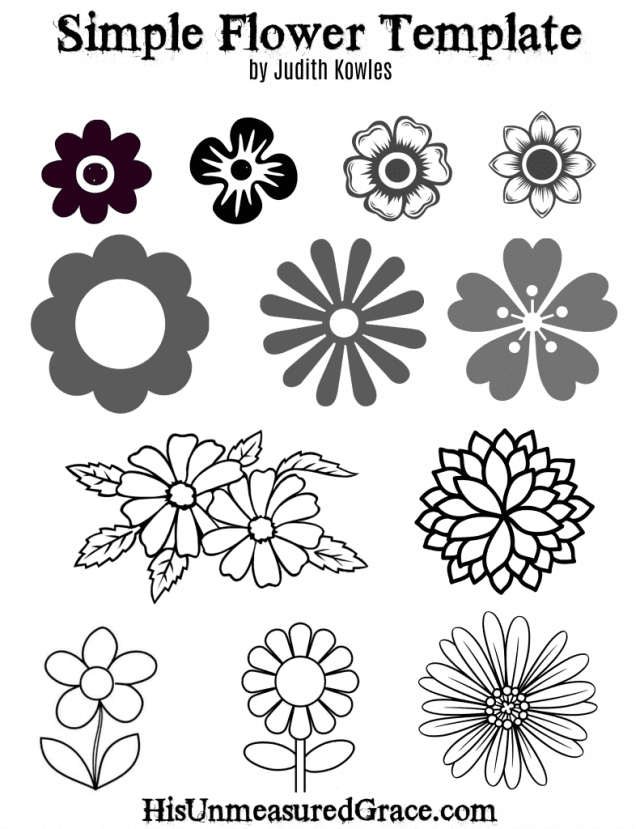 Simple Flower Template - His Unmeasured Grace
