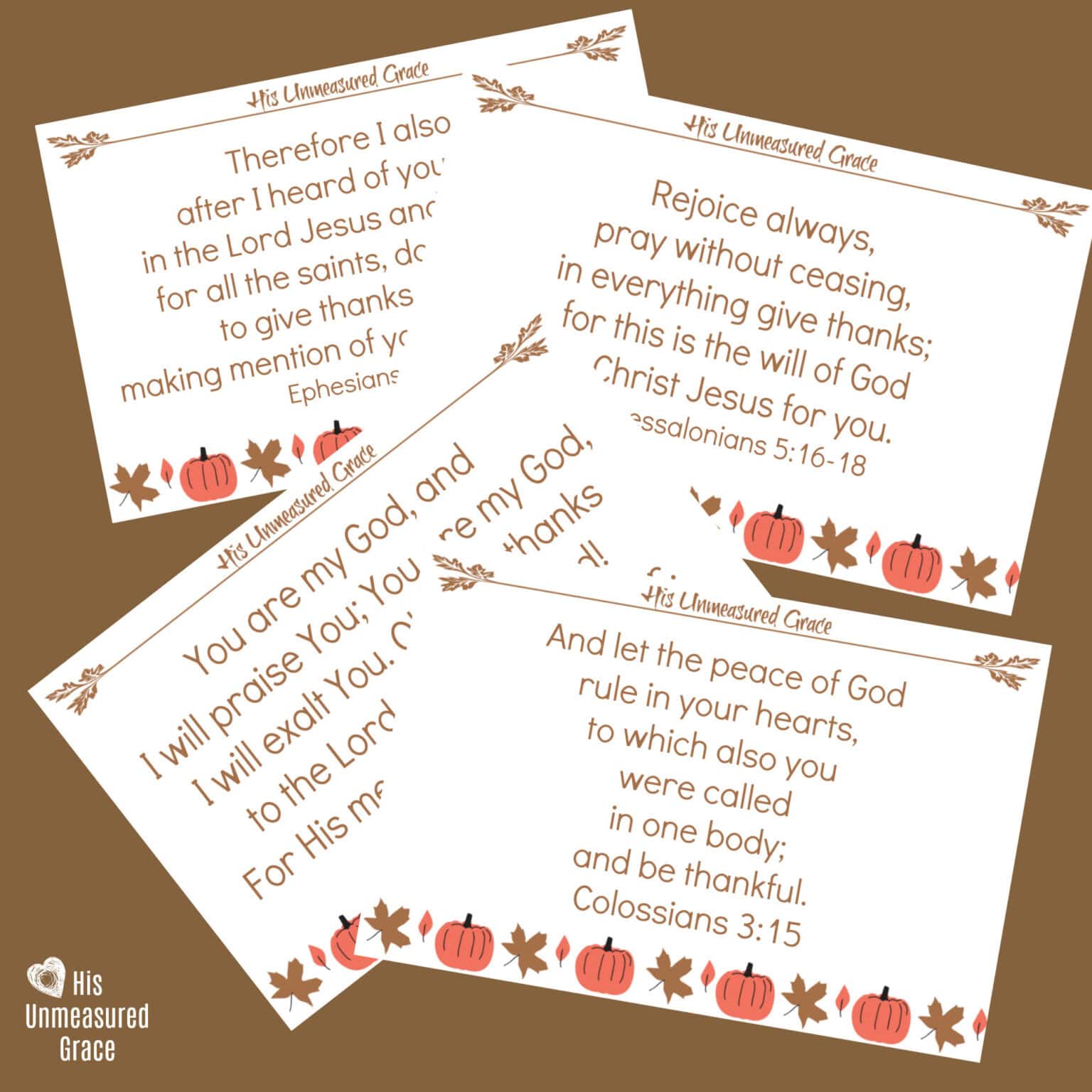How To Memorize: 12 Scripture Memory Cards on Gratitude - His ...
