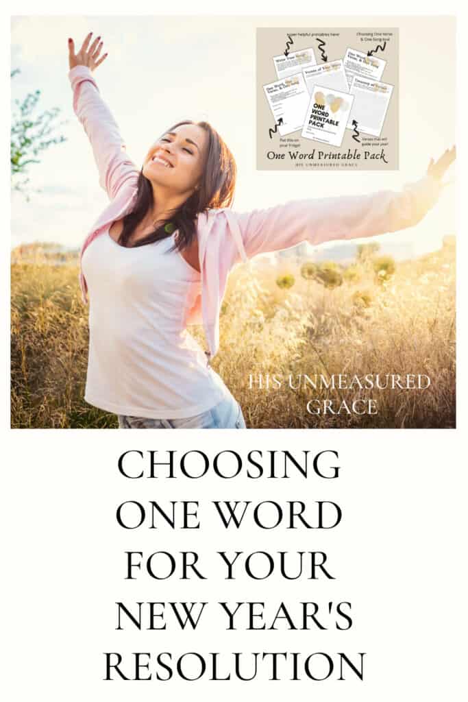 One Word Printable Pack 1 - His Unmeasured Grace