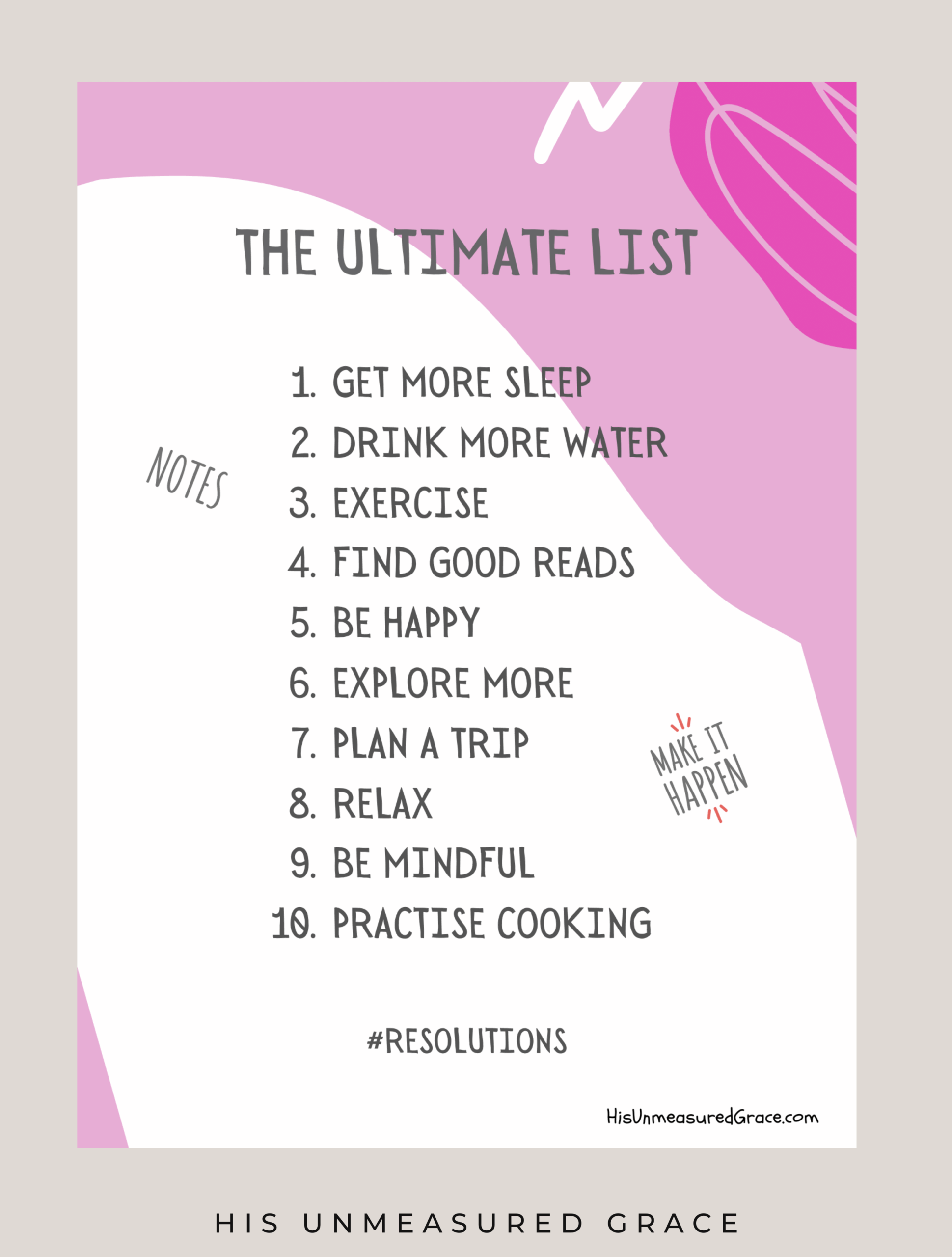The Ultimate List - His Unmeasured Grace